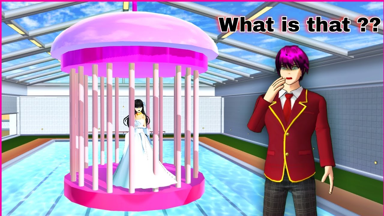 What is This Pink Cage PROPS in the Pool ? In Sakura School Simulator ...