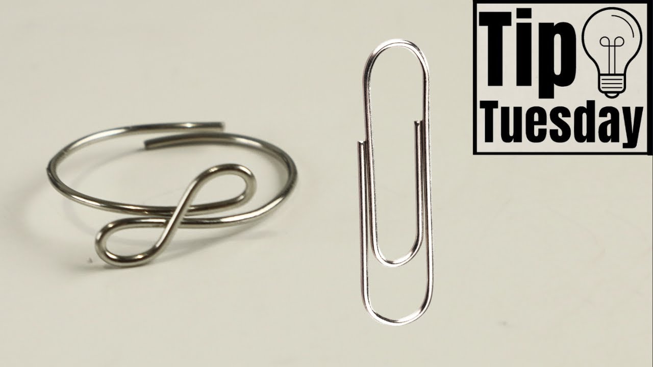Easy No Tools Paperclip Infinity Ring Tutorial - YouTube
