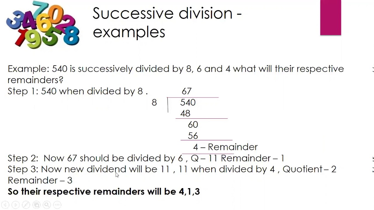 Successive division - YouTube