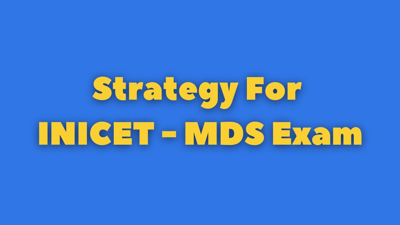 strategy for INICET MDS || Last month plan - YouTube