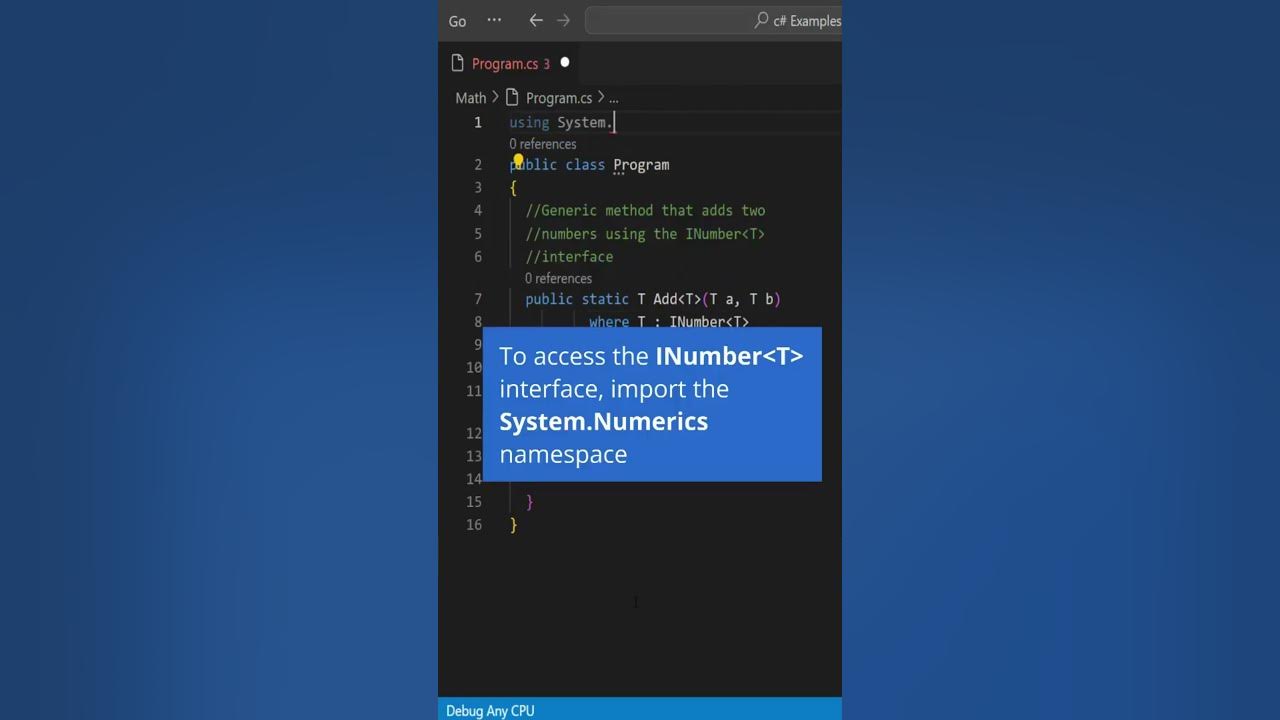 Using INumber Interface for Easy Numeric Operations in C# - YouTube