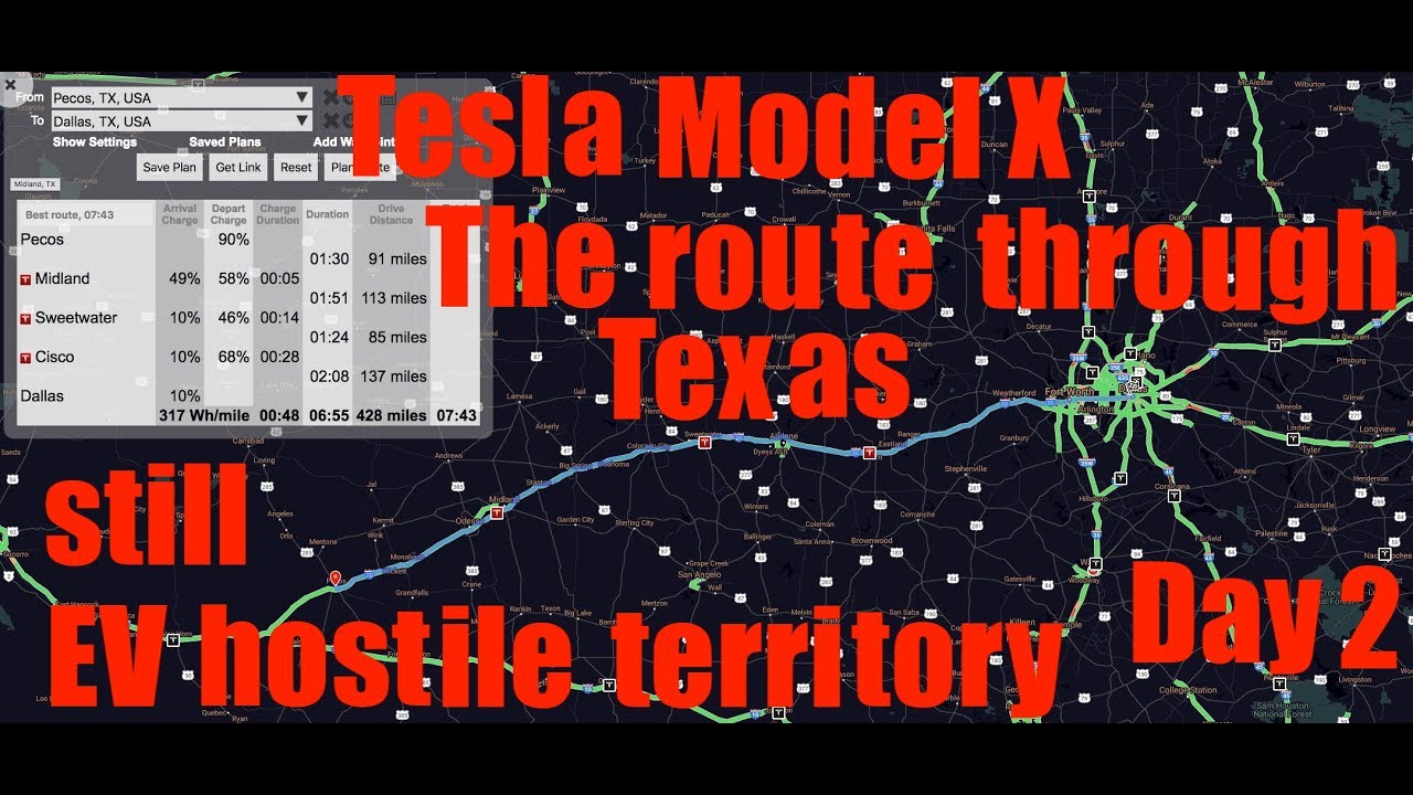 Tesla Model X the Road to Texas Day 2 - YouTube