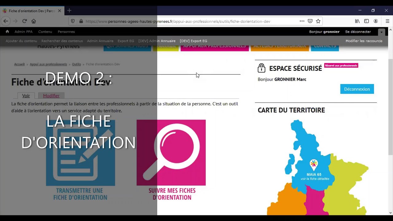 GI MAIA Occitanie DEMO2 FICHE ORIENTATION - YouTube