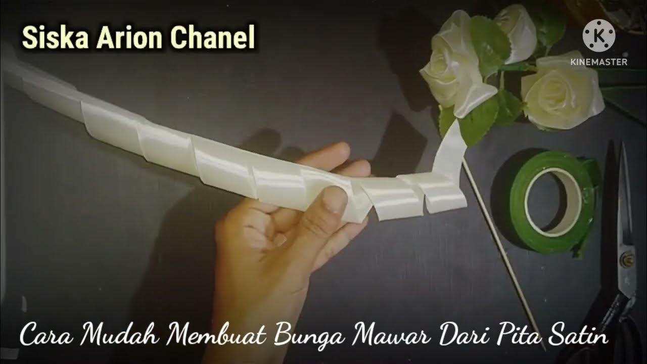 Membuat Bunga mawar Dari Pita Satin Tanpa Lem Tembak | Simpel Dan Mudah | By. Siska Arion - YouTube