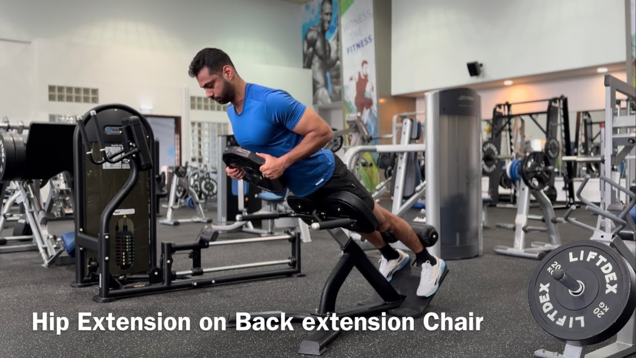 Hip Extension on Back extension Chair - YouTube