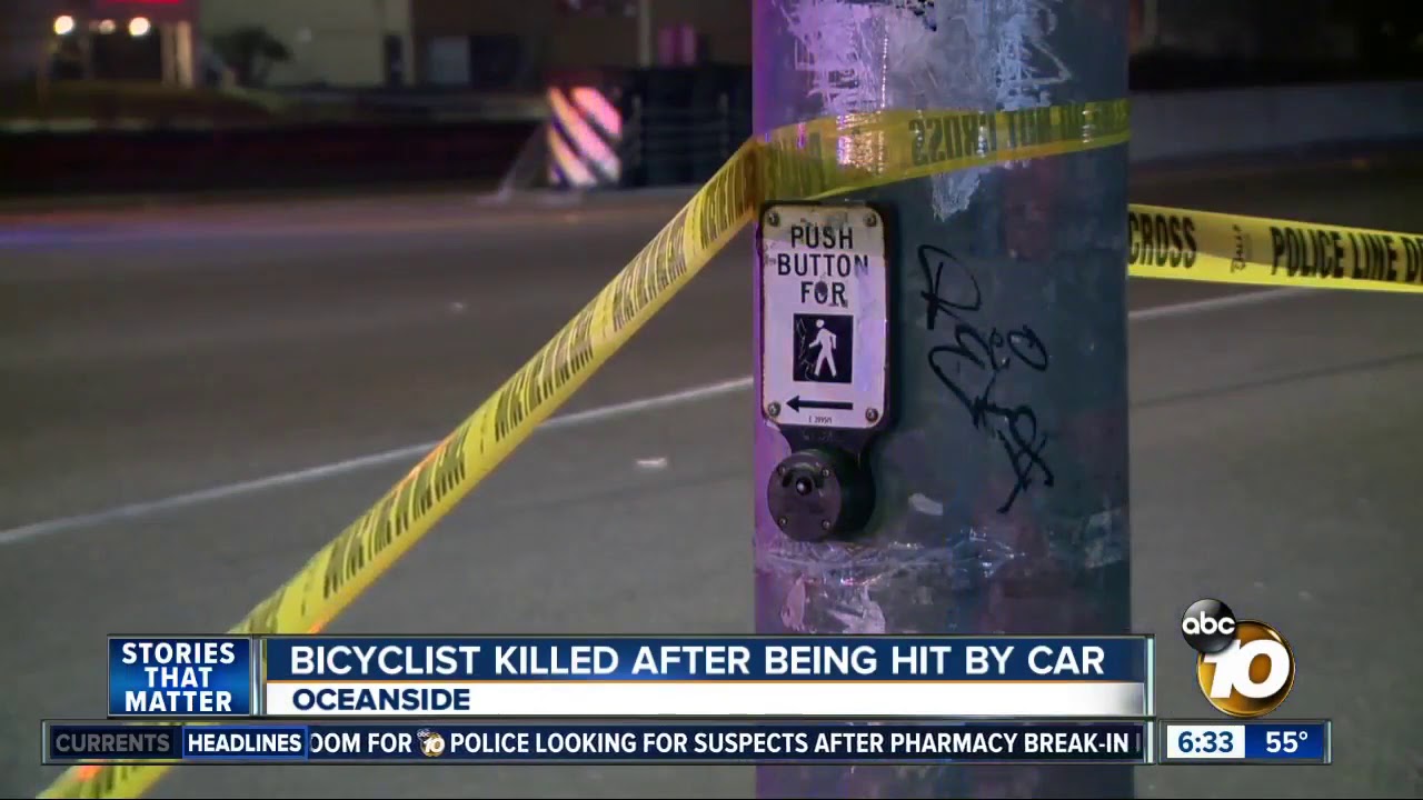 Bicyclist Struck By Car Killed On Oceanside Road Youtube