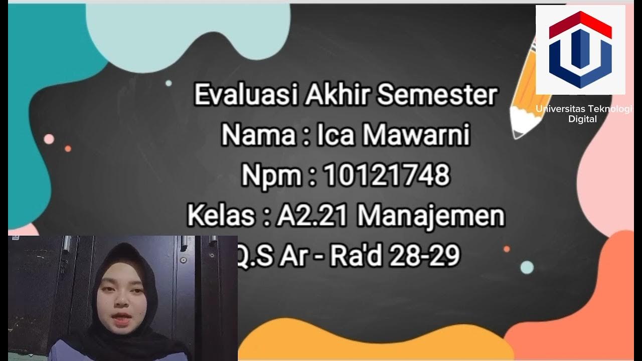 EAS_PAI_QURAN SURAT AR RA'D 28-29_UNIVERSITAS TEKNOLOGI DIGITAL_KELAS A2 MANAJEMEN - YouTube