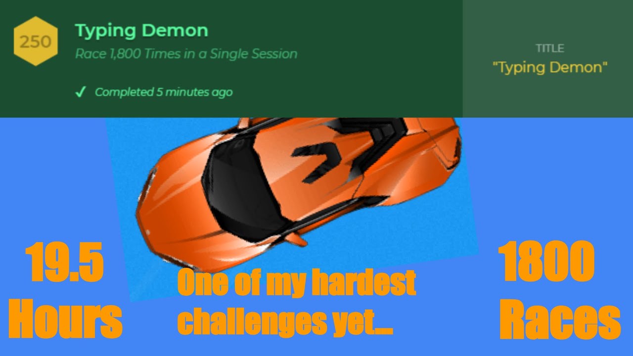 Speedrunning a Typing DEMON session on Nitro Type - YouTube