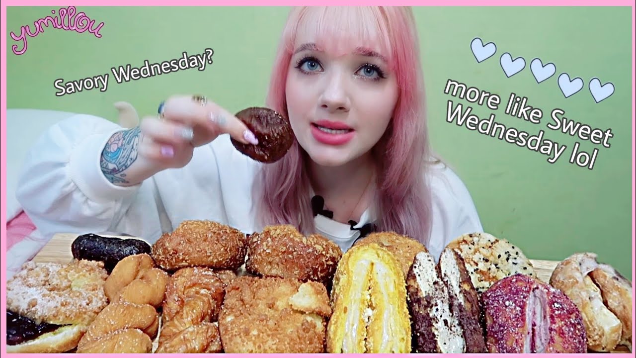 KOREAN CROQUETTES & STICKY RICE DONUTS 🍘 MUKBANG - YouTube