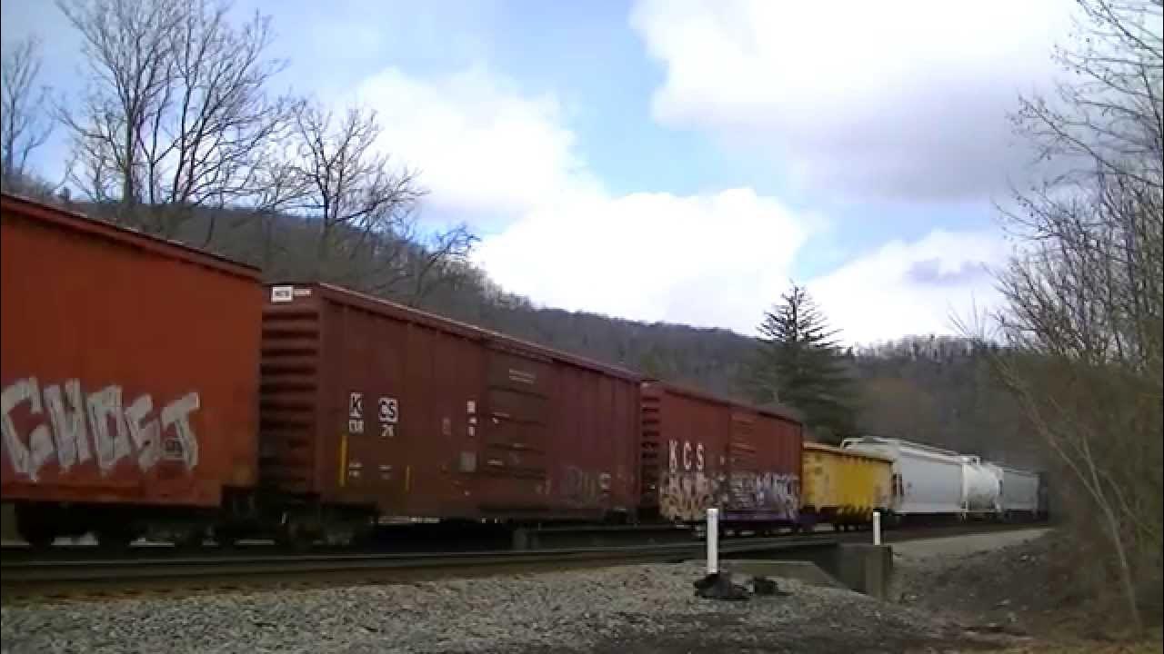 NS 38Q with 6 Unit Lashup in Flurries at Elliston, VA - YouTube