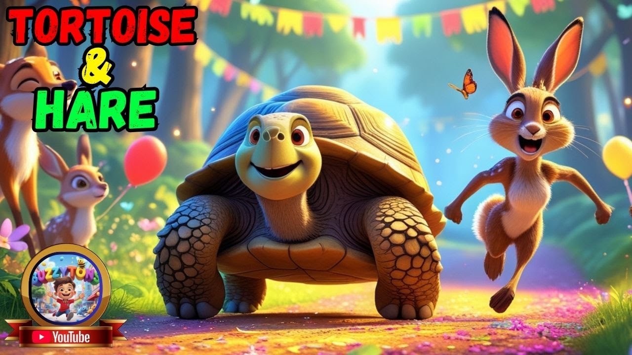 🐢🐇 The Tortoise & The Hare | Slow and Steady Wins Again! | 3D Moral ...