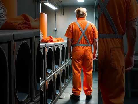 TRUMP WORKS IN THE PRISON LAUNDRY ROOM #trump #aiartwork - YouTube