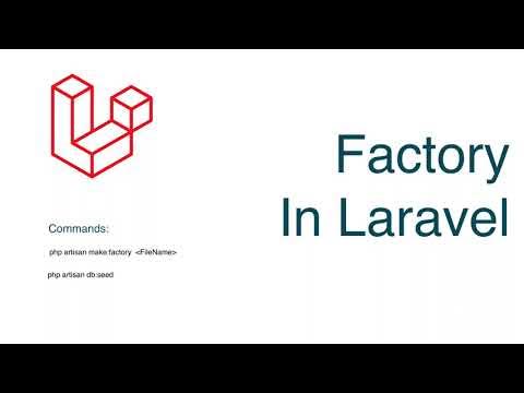 Factory in Laravel | Laravel Tutorial - YouTube