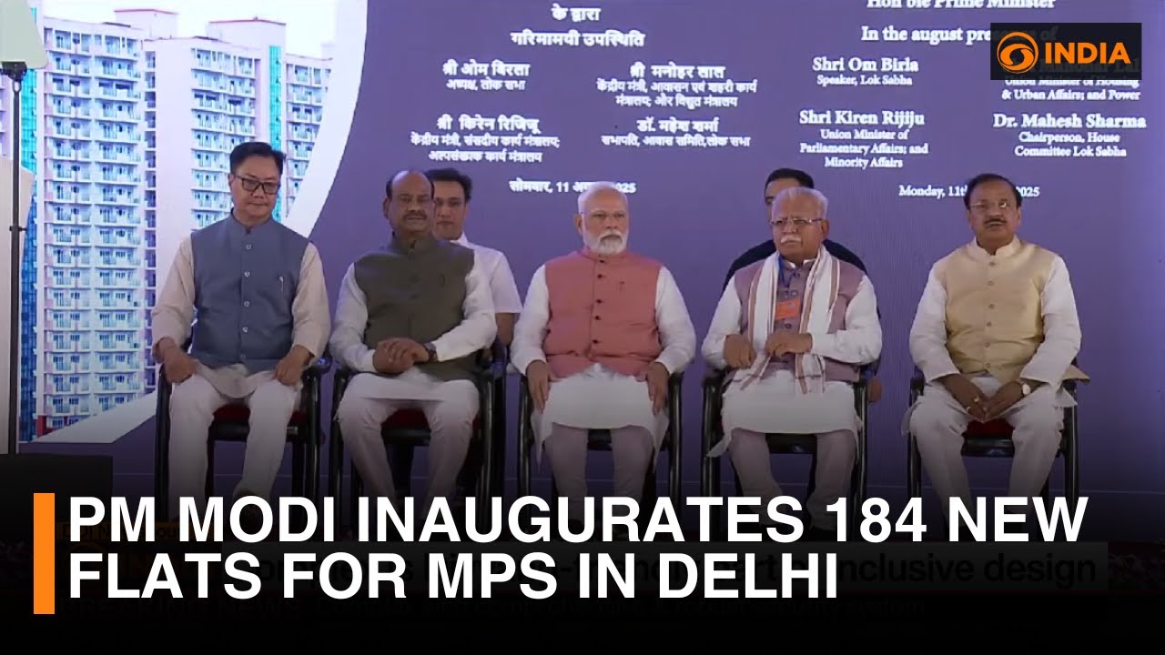 PM Modi inaugurates 184 new flats for MPs in Delhi | DD India News Hour ...