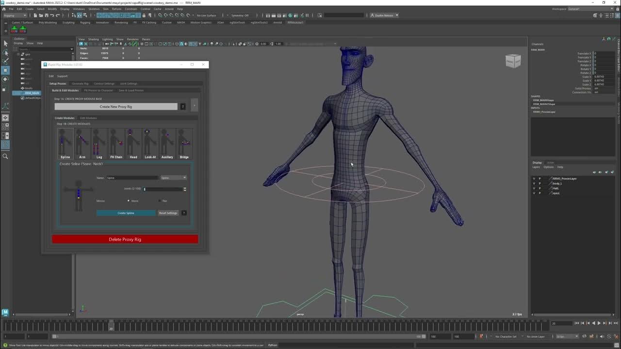 Rapid Rig: Modular 3 - Creating Spline Proxies - YouTube