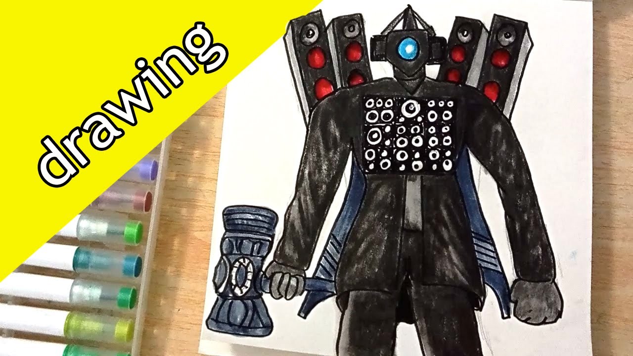 SKIBIDI TOILET, fan art drawing Titan cameraman Using armor Titan TVman ...