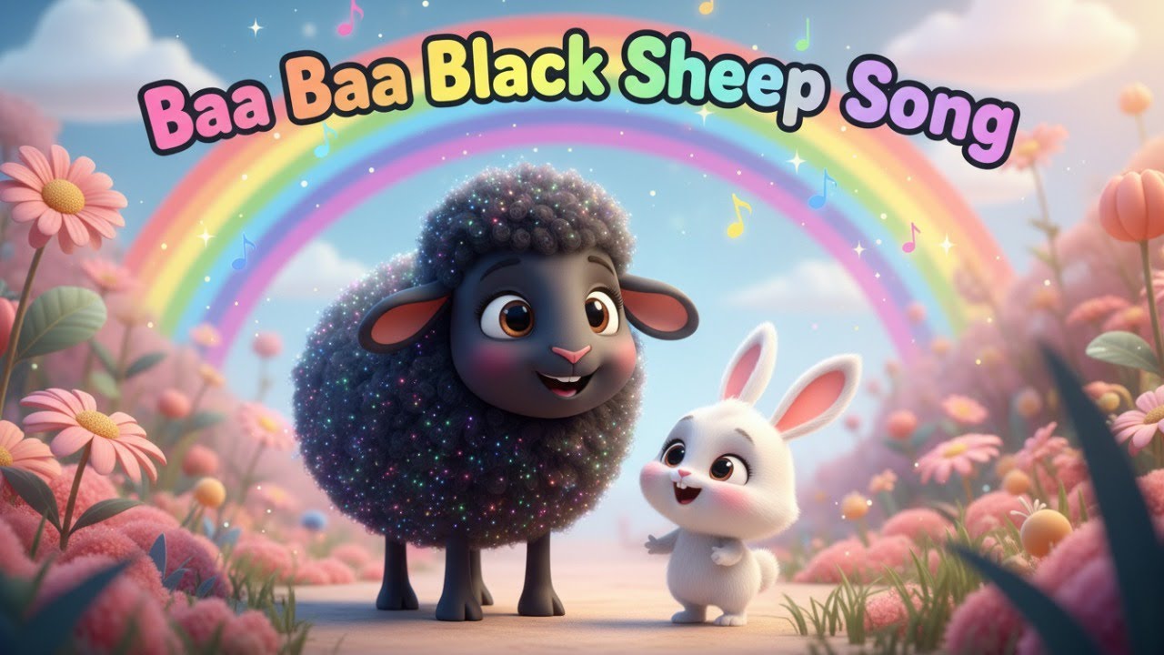 Baa Baa Black Sheep Song for Kids | 3D Animated Nursery Rhyme | HAPPY ...