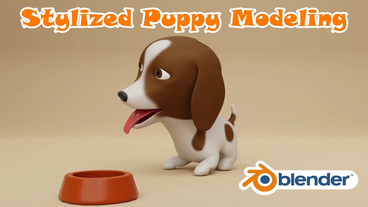 Stylized Puppy Modeling in Blender 2.93(Timelapse) - YouTube