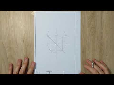 Teknik Resim 18. DERS - Daire İçine Dörtgen (Kare) Çizimi