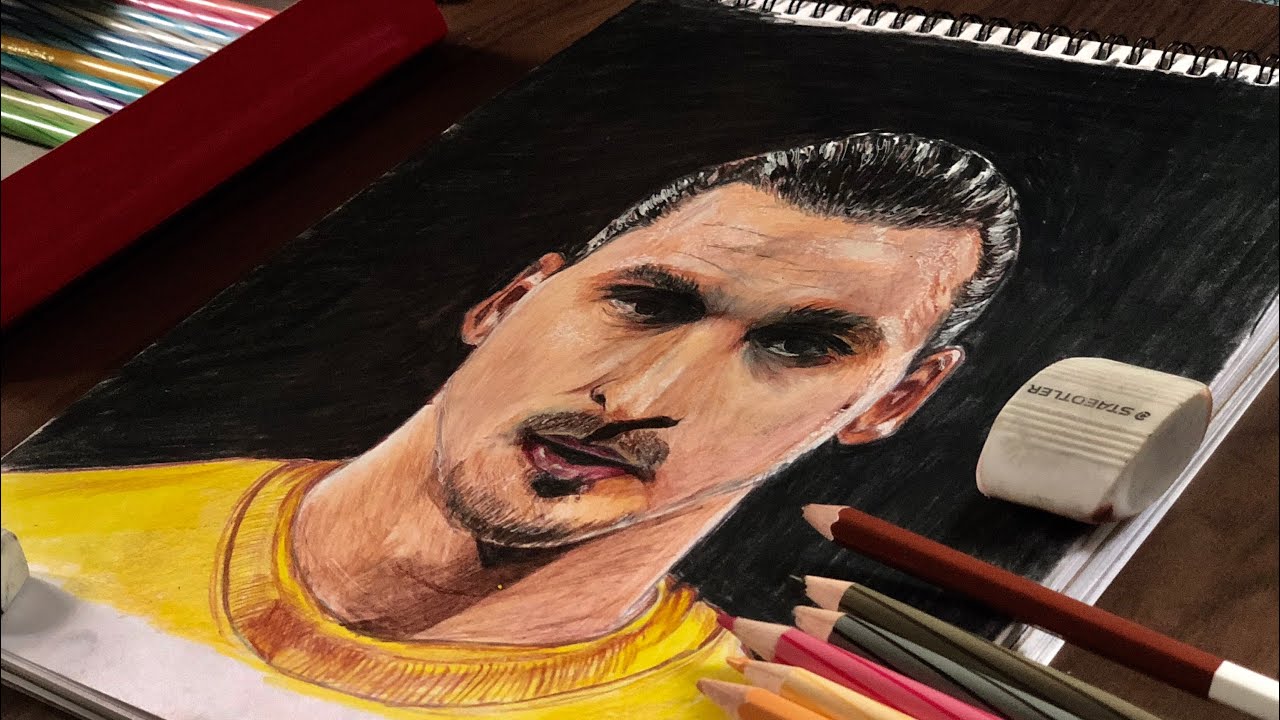 Speed Drawing of Zlatan Ibrahimovic - YouTube