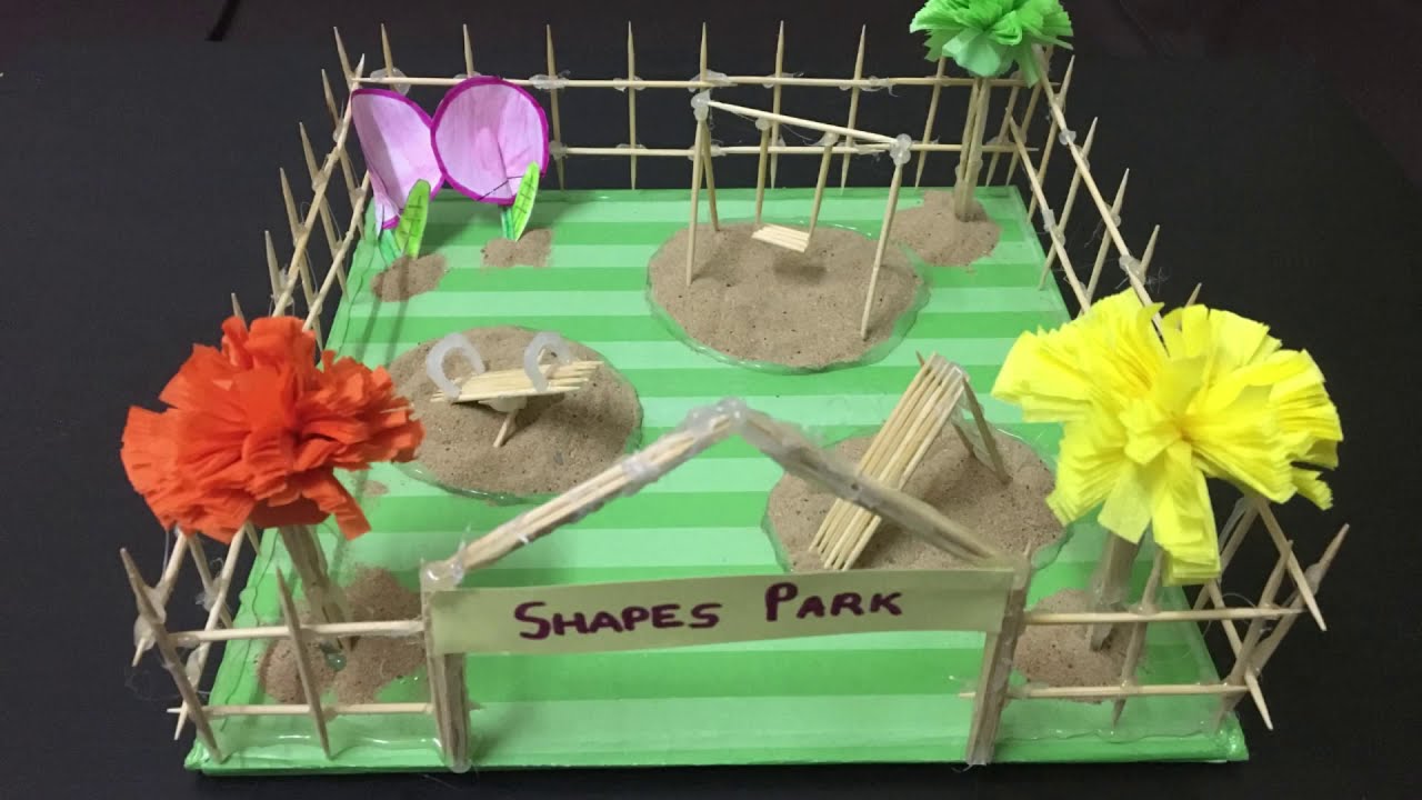 DIY 3D Easy Shapes Park for Kids || School Project || Made by Tooth ...