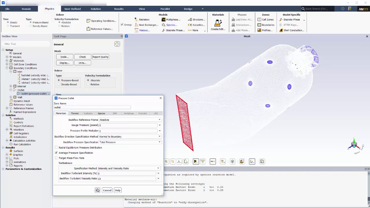 Ansys Fluent: Diffusion Controlled Reacting Flow in a Can Combustor ...