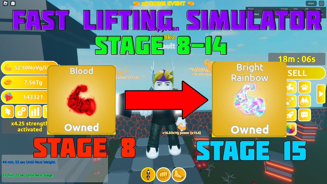 My Fast Lifting Simulator, Stage 8-15-(2 Hours) - YouTube