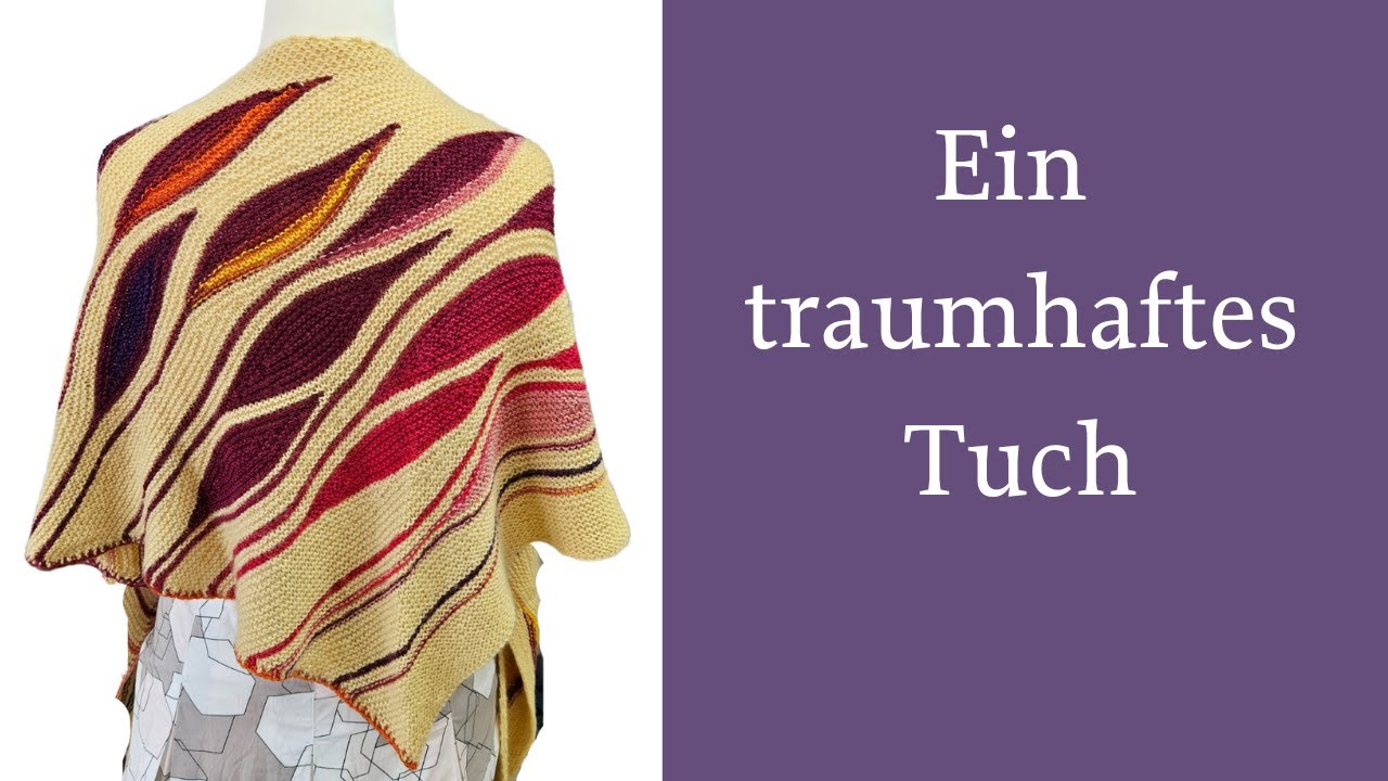 Ein Traum von Tuch - Tuch mit Blättern - YouTube
