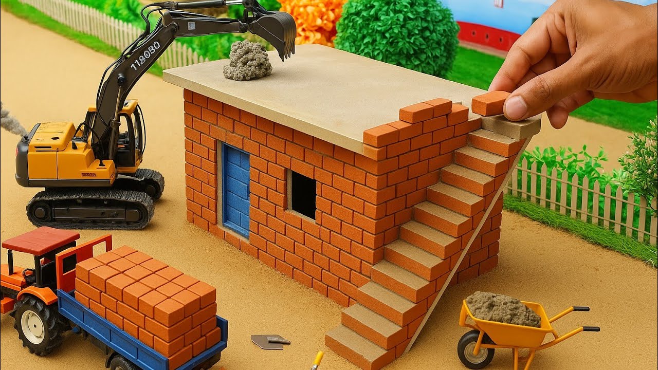 Short Circuit House Fire | DIY Mini Brick House with Staircase and ...