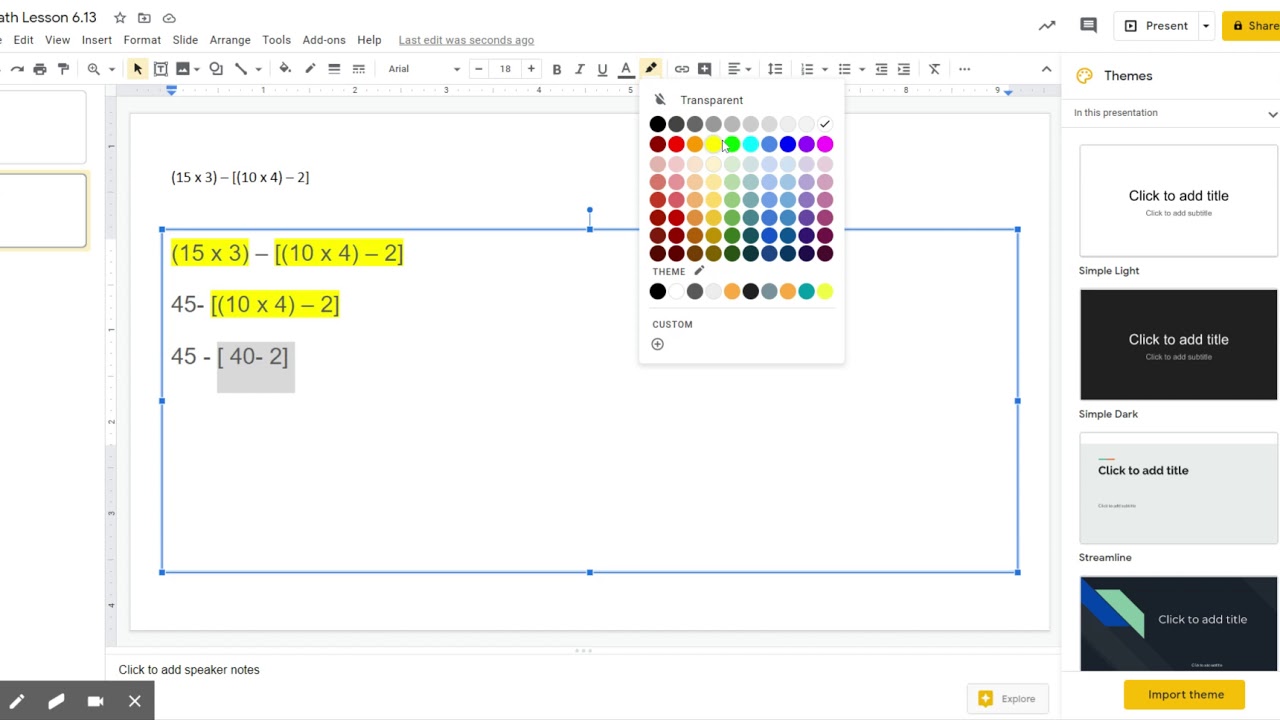 Math Lesson 6.13 - Google Slides - YouTube