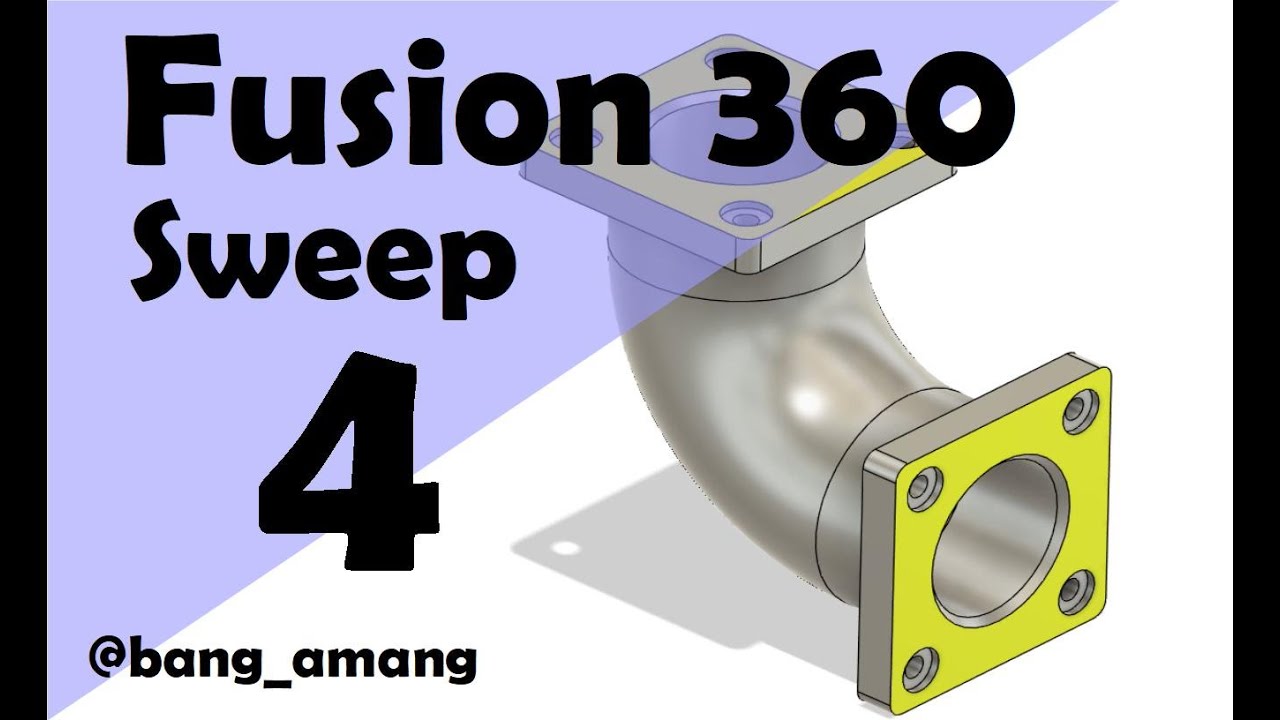 Fusion 360. Tutorial belajar tools Sweep untuk membuat pipa melengkung ...