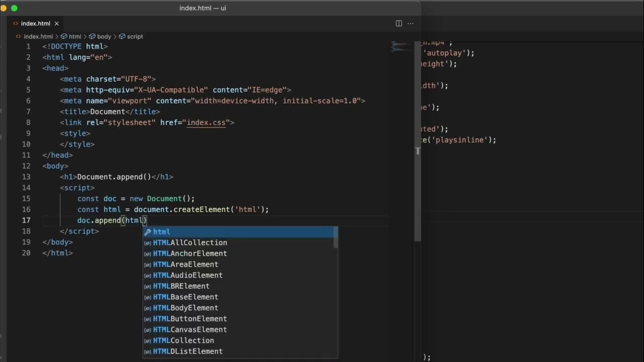 Javascript document instance methods - YouTube