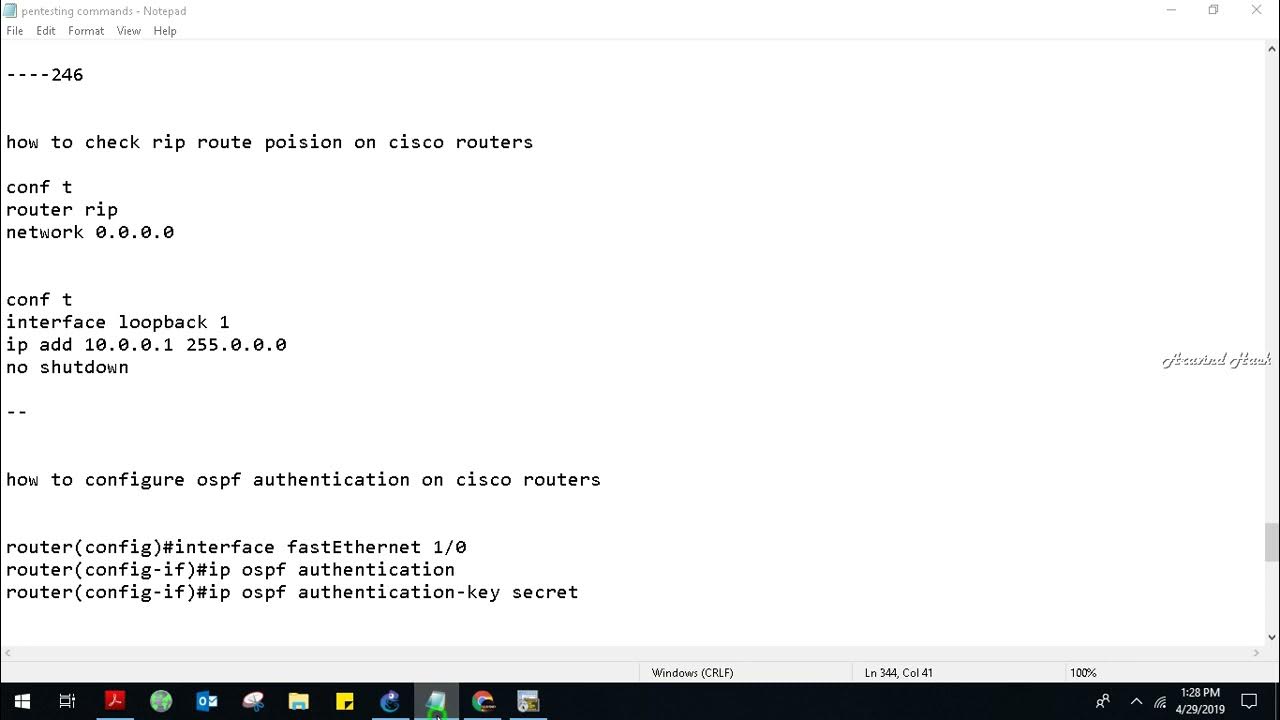 CCNA How to Configure OSPF Authentication How to Configure OSPF MD5 ...