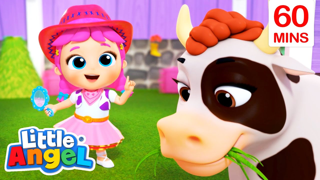 Jill and the Cow - Little Angel | Best Animal Videos for Kids | Kids ...
