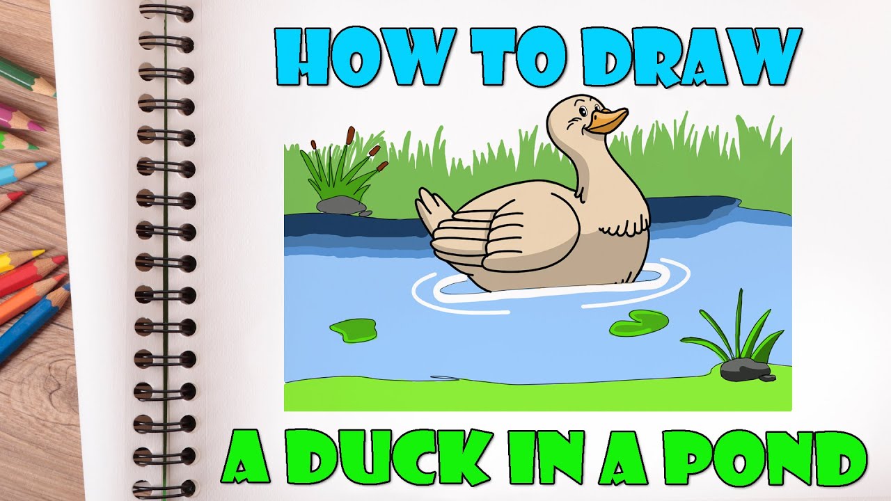 How To Draw a Duck In A pond Step By Step Guide | Easy Drawing - YouTube