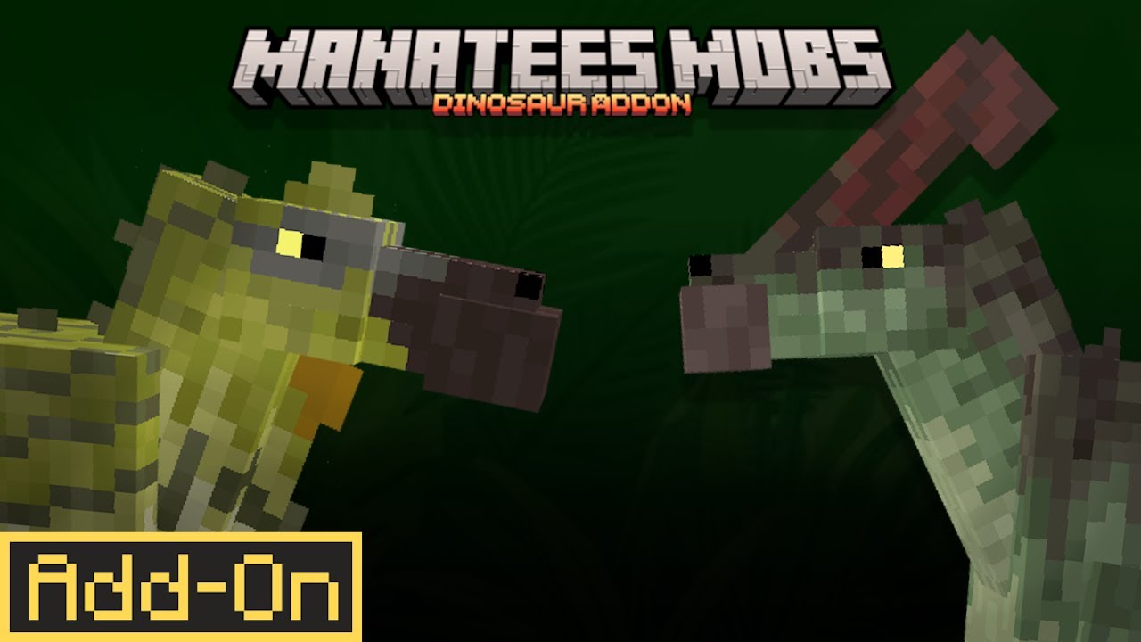 Dinosaur addon! - Manatees mobs trailer - Hadrosaur update! - YouTube