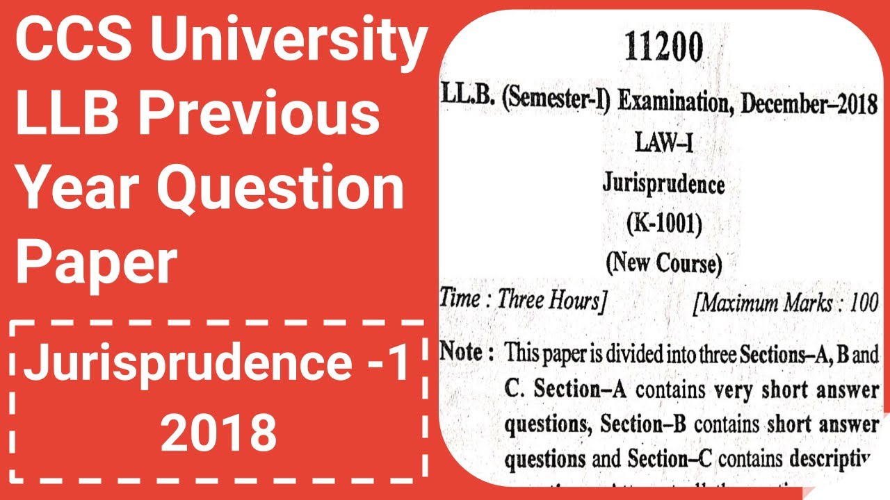 CCS University 1st Semester LLB Previous Year Question Papers ccs-university-1st-semester-llb-previous-year-question-papers