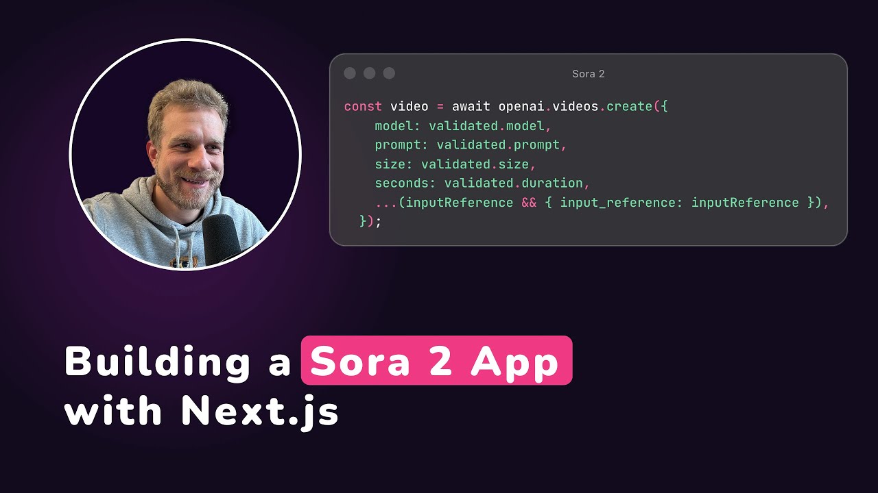 Time to build an AI slop generator with Sora 2 & Next.js! - YouTube