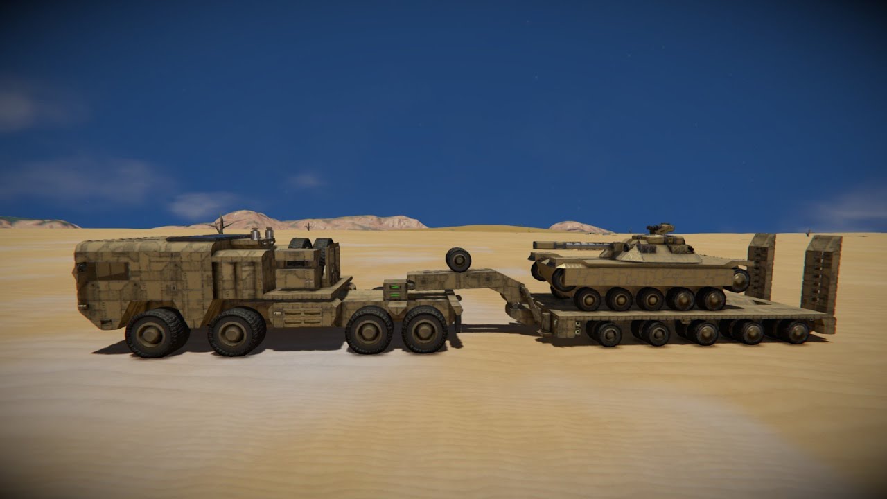 Space Engineers Ep 61 MAN KAT1 8x8 Semi Truck and Tank Trailer - YouTube