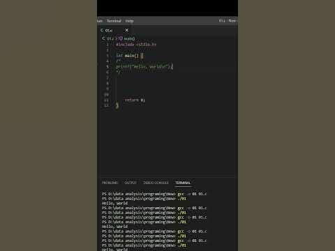 Single and double Line Comment in C language - YouTube