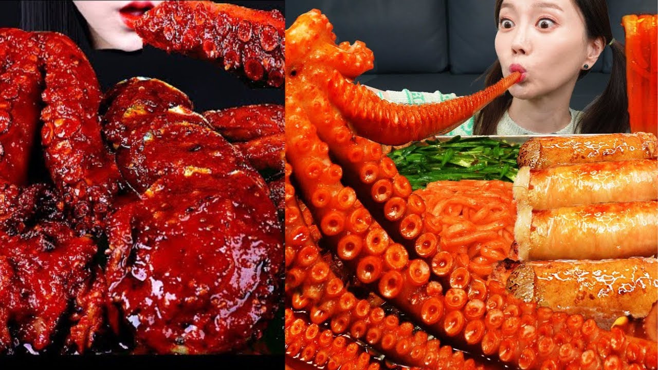 [Mukbang ASMR] Giant Octopus 🐙 Nak-Gop-Sae Daechang Beef Intestines ...