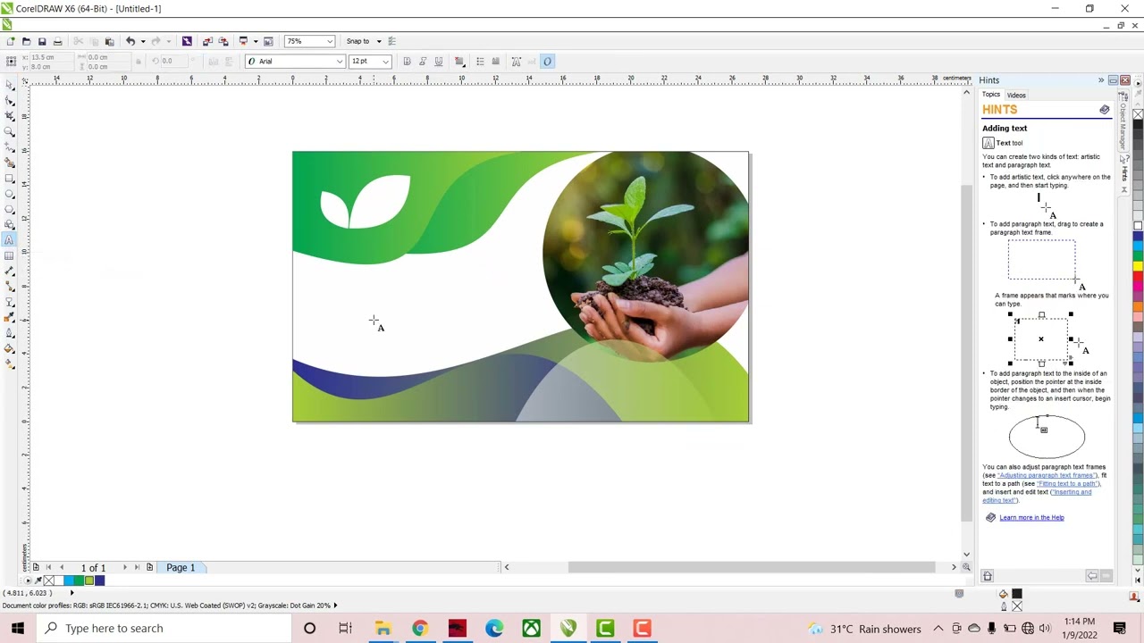 Tutorial Poster Go Green Dengan Corel Draw X6 - YouTube