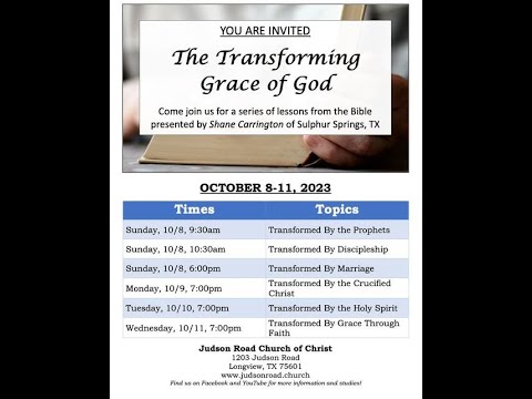 Judson Rd Sunday AM Bible Class and Service 10-8-2023 - YouTube