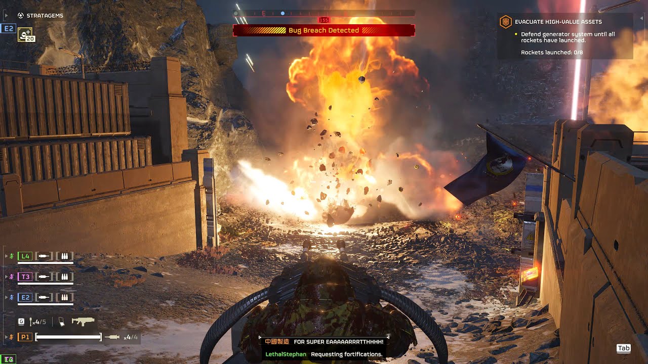 Battle with Terminids - Super Helldive Difficulty - 4K Quality ...