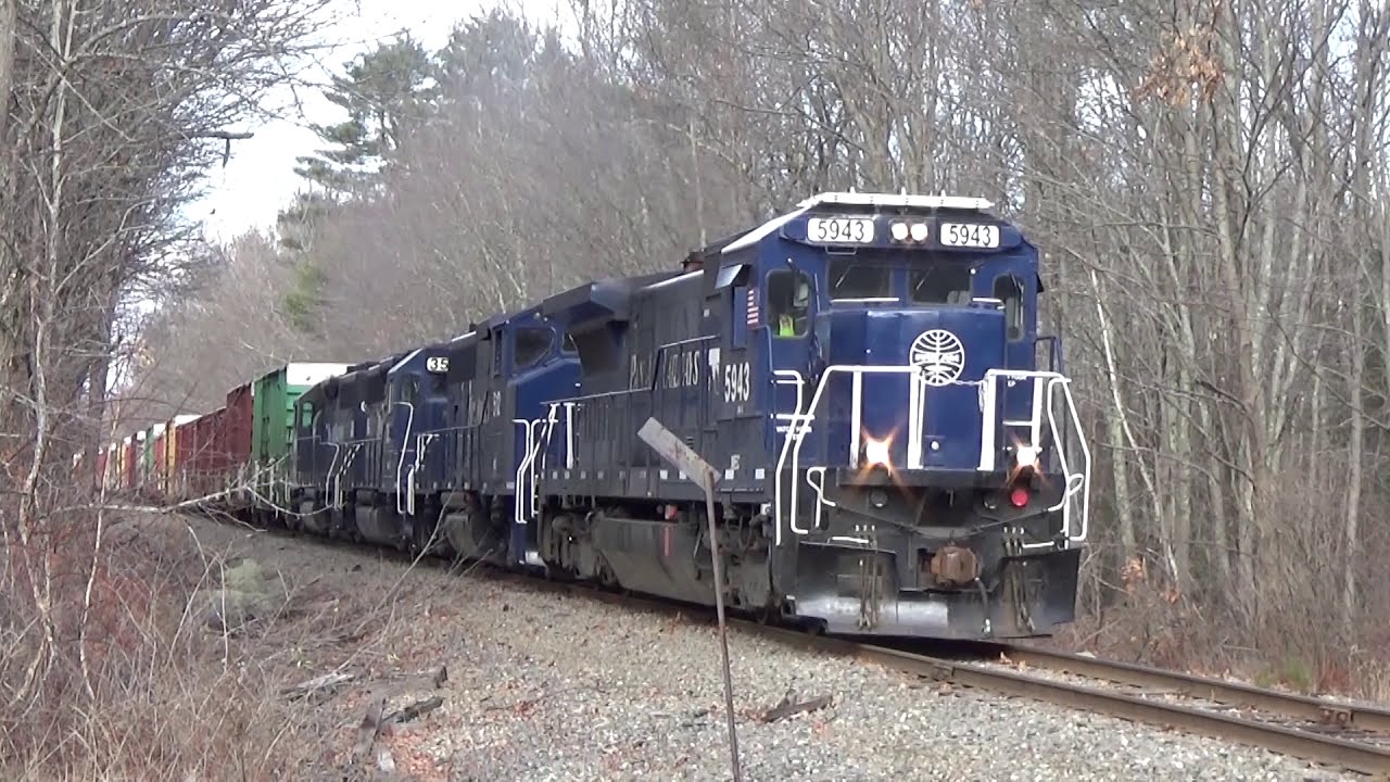 HD MEC 5943 Leads RUPO on 11/17/2020: Leeds ME on the Rumford Branch to Falmouth ME - YouTube