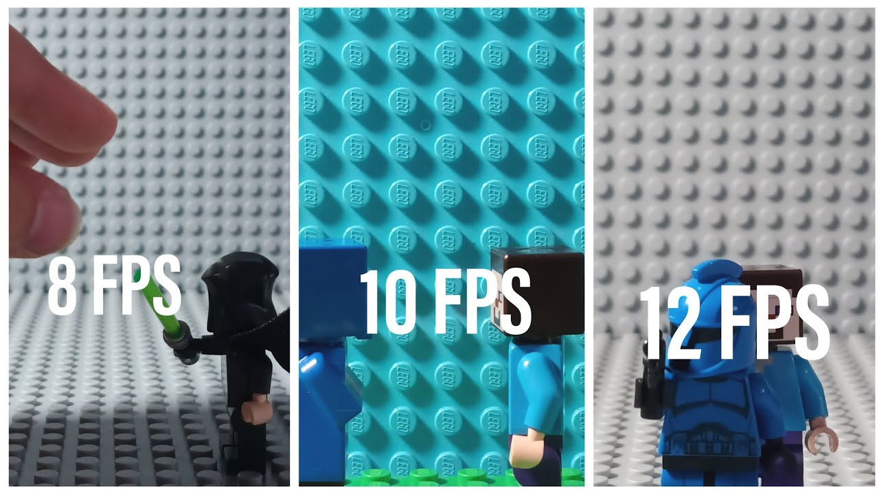 8 FPS vs 10 FPS vs 12 FPS(Lego stop motion) - YouTube