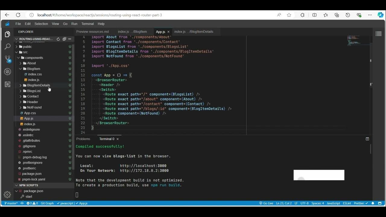React JS | React-Router-Part-3 | Navigating to Specific Blog | NxtWave | CCBP 4.0 - YouTube