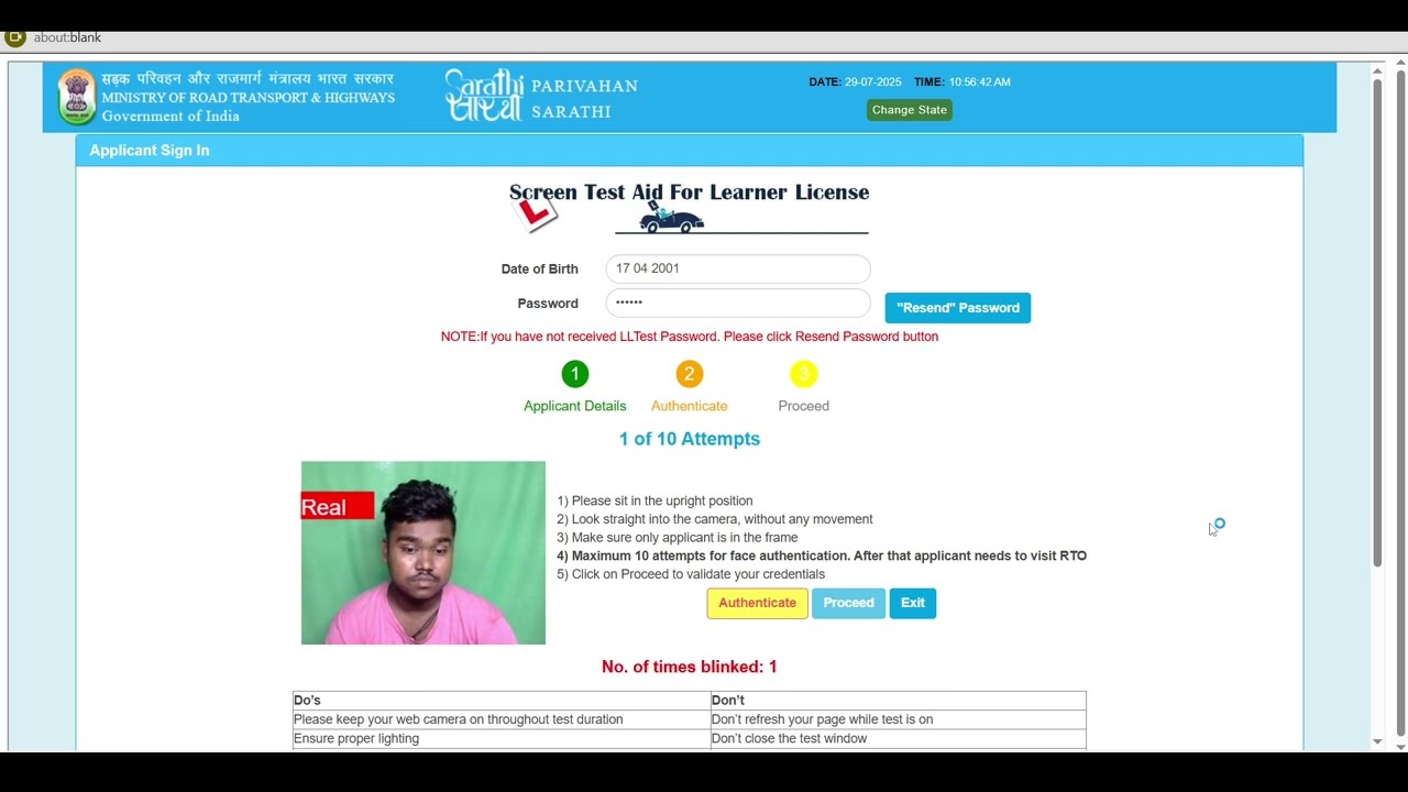 Driving Licence Online Test 2025 Pass LL Test in Mobile | Without ...