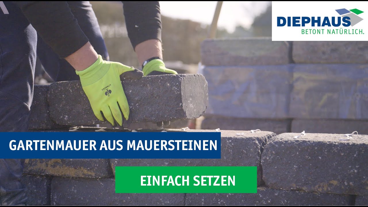 Gartenmauer bauen mit SIOLA MEDIO Mauersteinen | DIY-Anleitung von ...