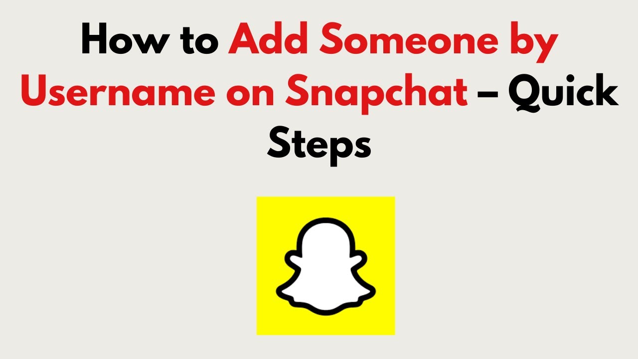 How to Add Someone by Username on Snapchat (2026) – Quick Steps - YouTube